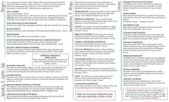 Menu: Rattlesnake Mountain Brewing Co.